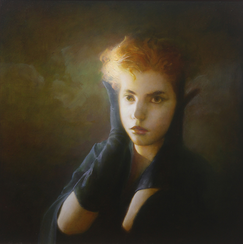 “Long Gloves” oil painting by Martin Poole | West End Gallery